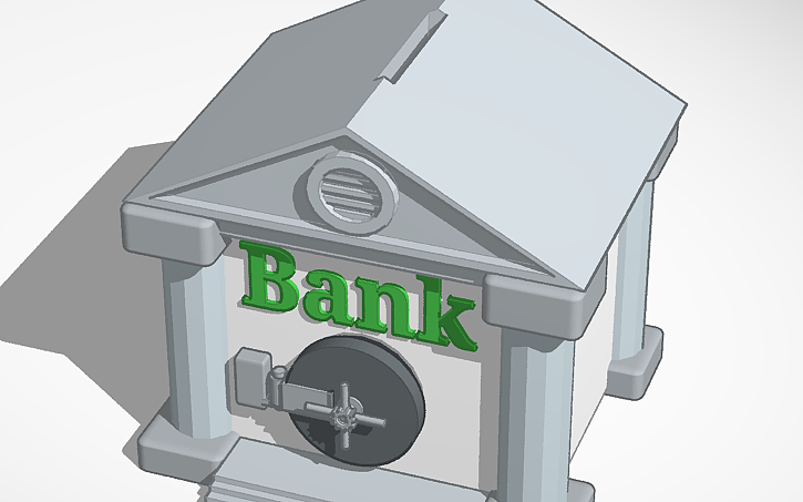 3D design coin bank - Tinkercad