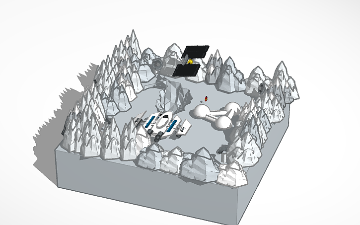 3D design moon camp - Tinkercad