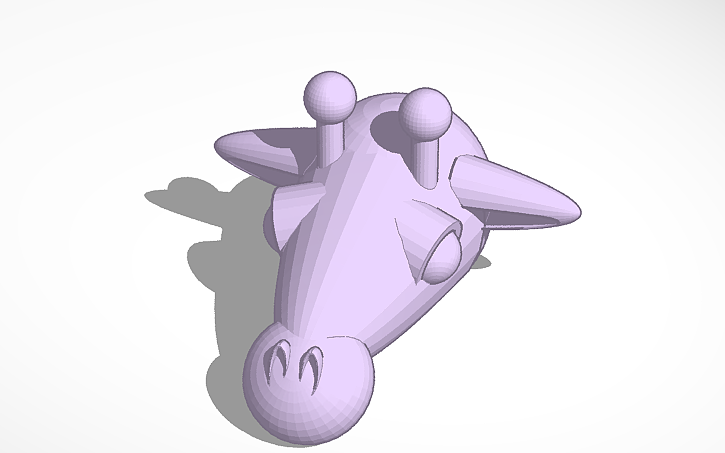 3D design giraffe head - Tinkercad