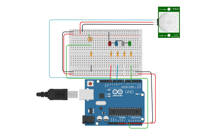 Circuit design Circuito Taller 2 | Tinkercad