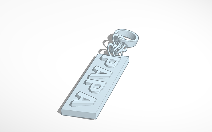 3D design Papa's Key Chain - Tinkercad