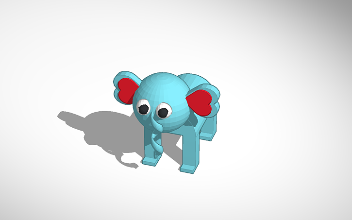 3D design elephant :) - Tinkercad