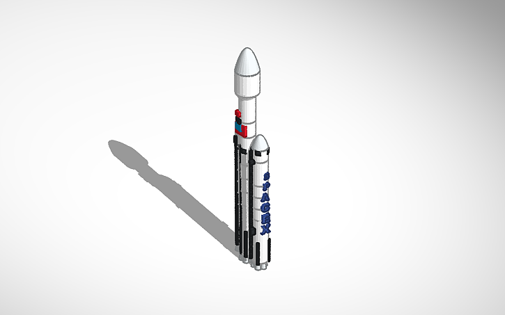 3D design Spacex Falcon Heavy | Tinkercad