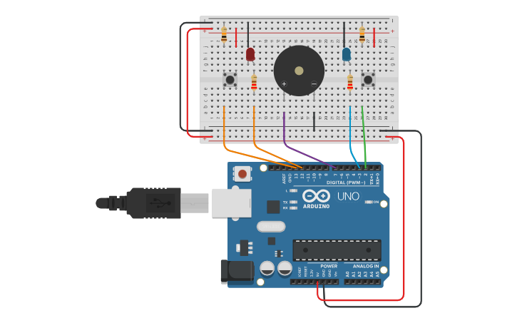 Circuit design Urok5Top - Tinkercad