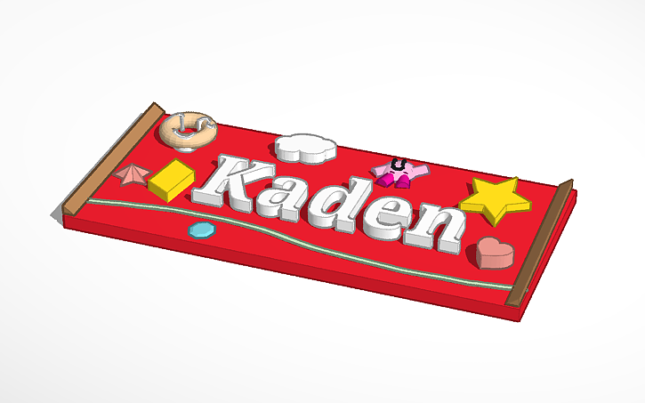 3D design Kaden-Name Tag - Tinkercad