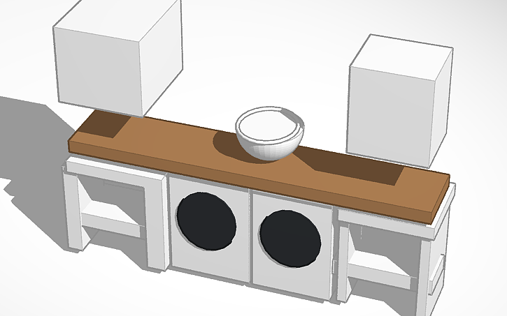 3D design laundry room - Tinkercad