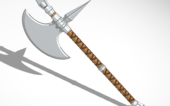 3D design Spiked Battle Axe - Tinkercad