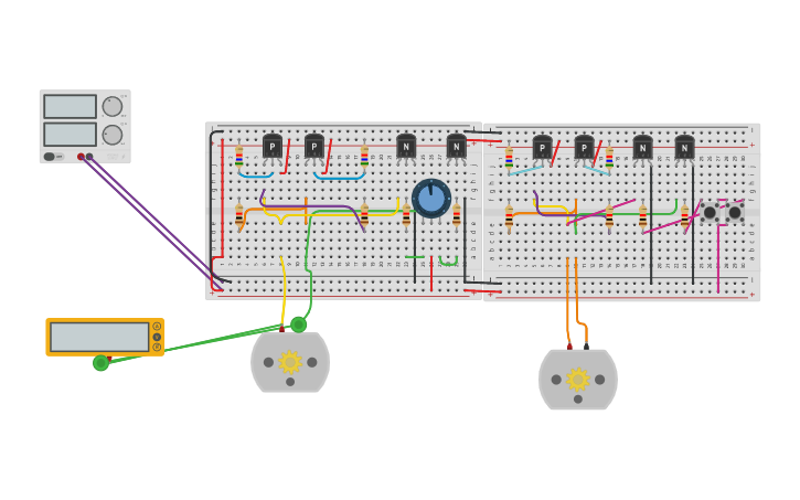 Circuit design wired rc controller - Tinkercad