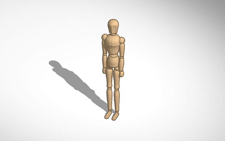 3D design 3d printable wooden man | Tinkercad