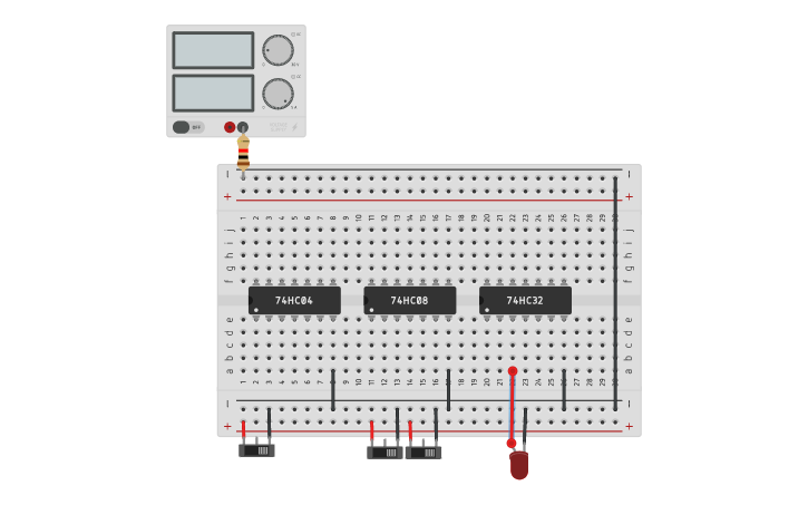 Circuit design 2 input multiplexer - Tinkercad