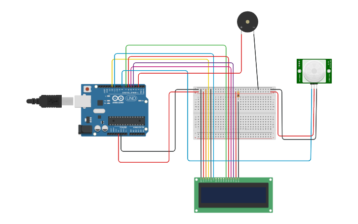 Circuit Design датчик движения Tinkercad