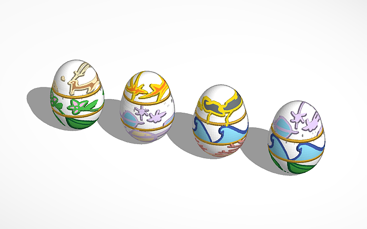 3D design Earth and Space Easter Eggs - Tinkercad