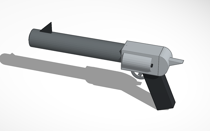 3D design revolver - Tinkercad
