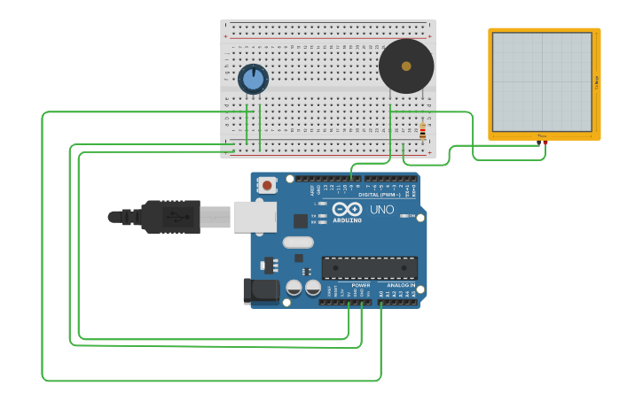 Circuit design Tone Follower - Tinkercad