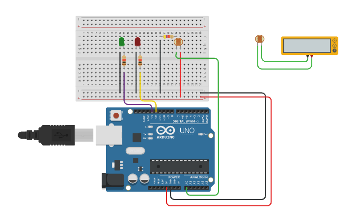 Circuit Design Copy Of Fotoresistencia Con Arduino Tinkercad