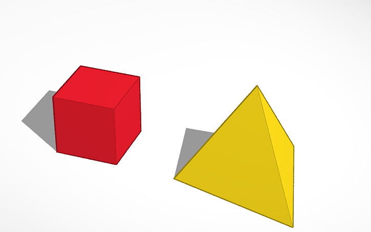 3D design 1x1, pyraminx 1x1 - Tinkercad