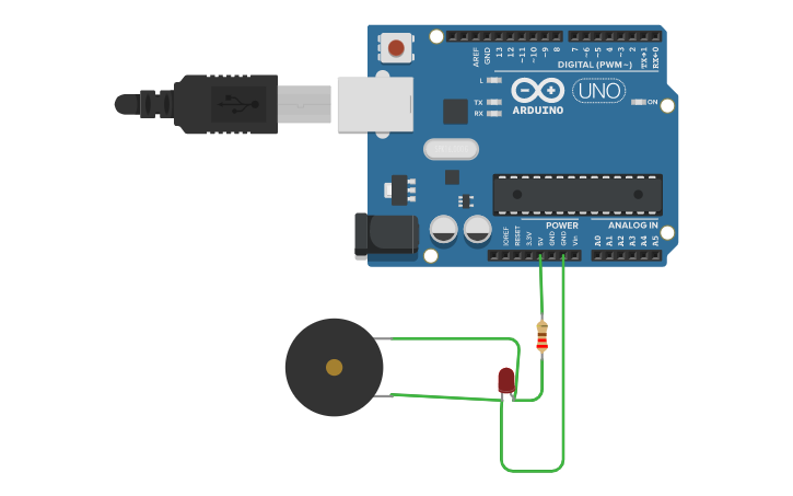 Circuit design Arduino buzzer (1) - Tinkercad
