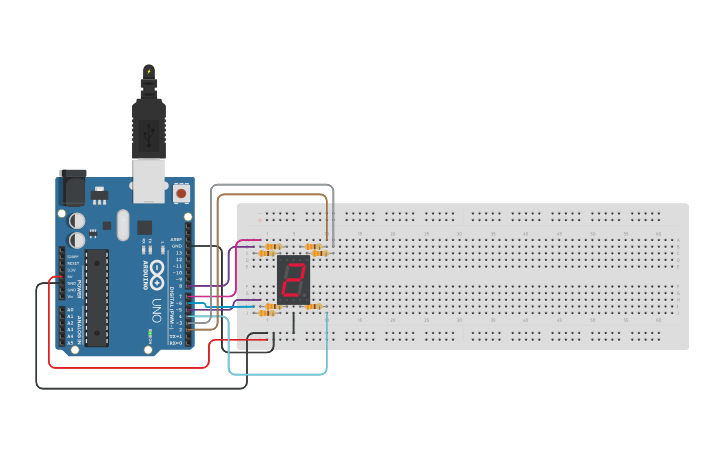 Circuit design Display 7 - Tinkercad
