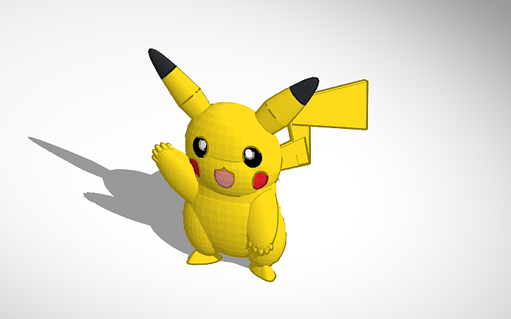 3D design pikachu - Tinkercad