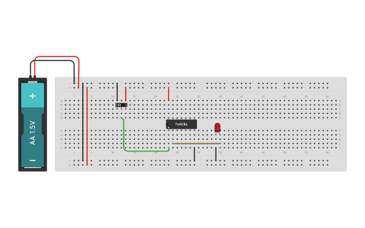 Circuit design ACTIVITY#1-NOT GATE | Tinkercad