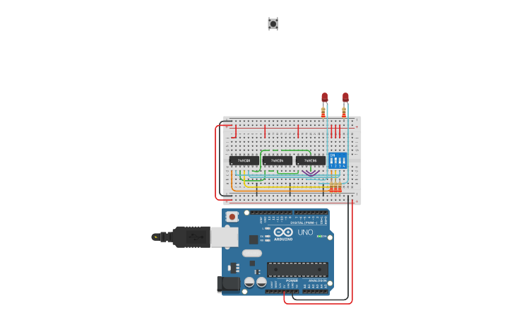 Circuit design Latch - Tinkercad