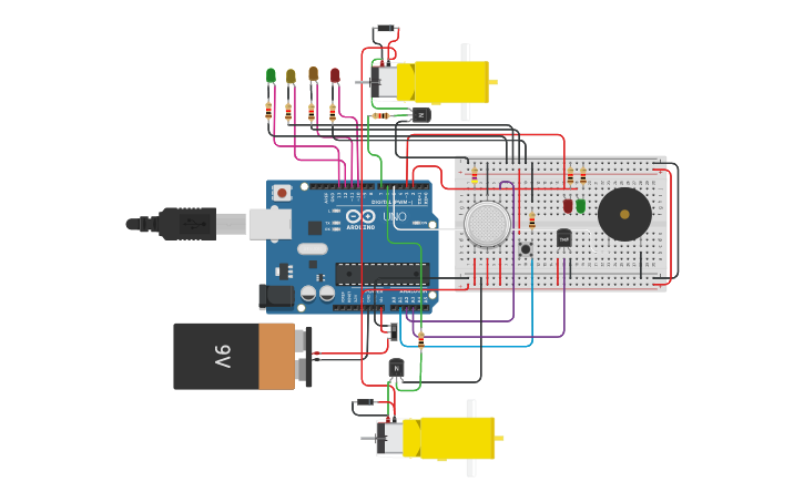 Circuit design Virtuālais robots | Tinkercad