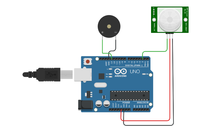 Circuit Design Circuito Detector De Movimiento Tinkercad