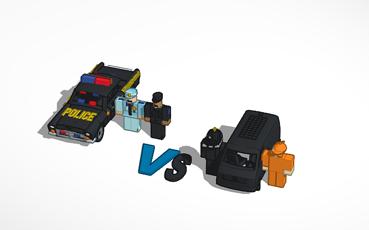 3D design 2 prison guards vs 2 pro criminals roblox - Tinkercad