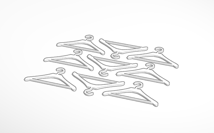 3D design Doll coat hangers - Tinkercad