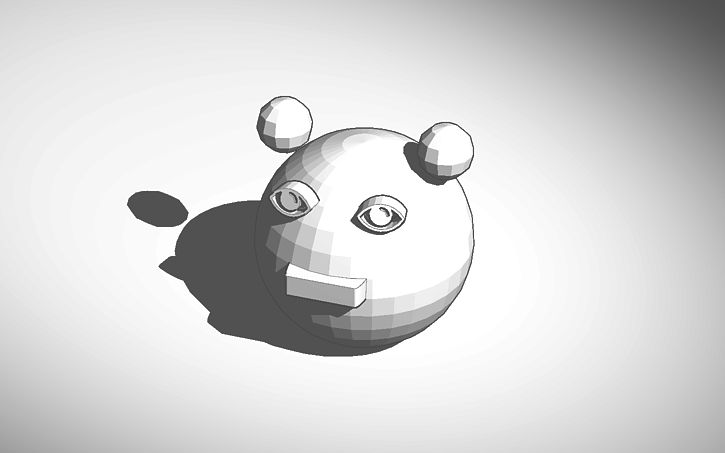 3D design panda Clara 3 - Tinkercad