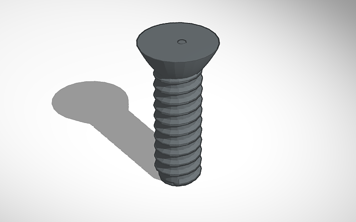 3D design Custom screw one - Tinkercad
