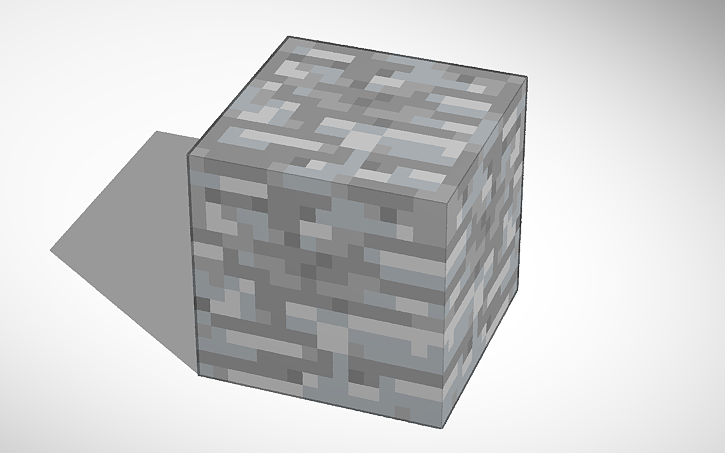 3D design Minecraft Stone - Tinkercad