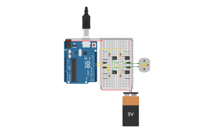Circuit design H-Bridge Circuit | Tinkercad