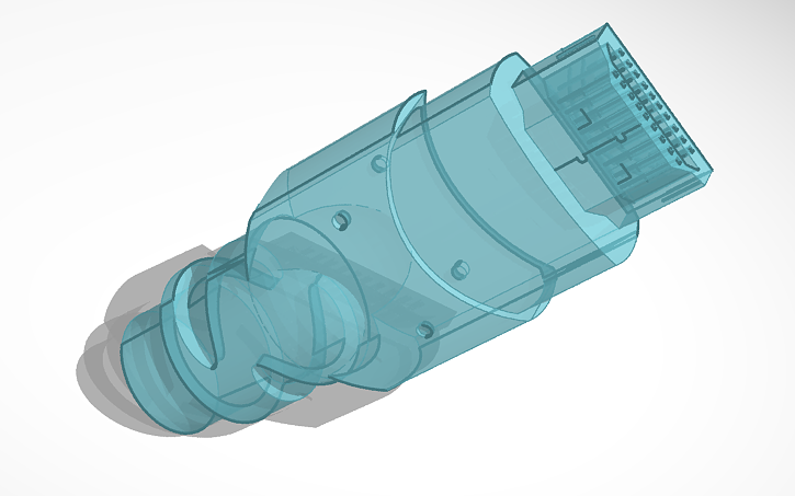 3D design HDMI socket - Tinkercad