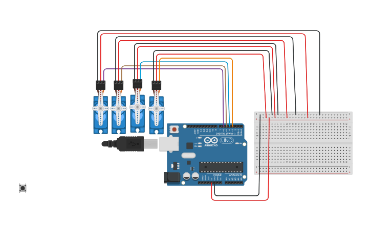 Circuit design Servo motor | Tinkercad
