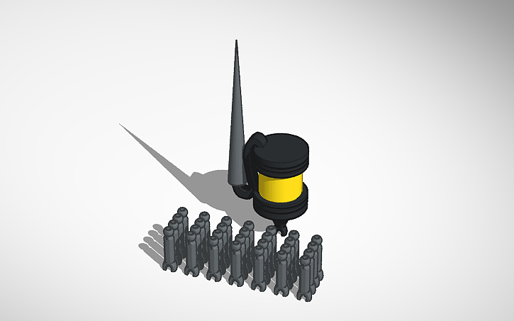 3D design Disassembly drone tail (murder drones) - Tinkercad