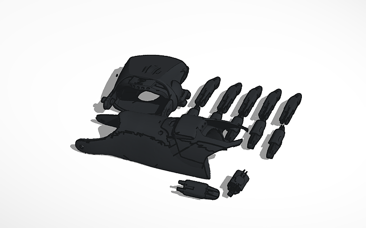 3D design robot hand project | Tinkercad