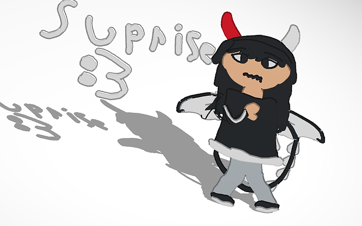 3D design mostly scribble gacha life carecter - kayli - Tinkercad