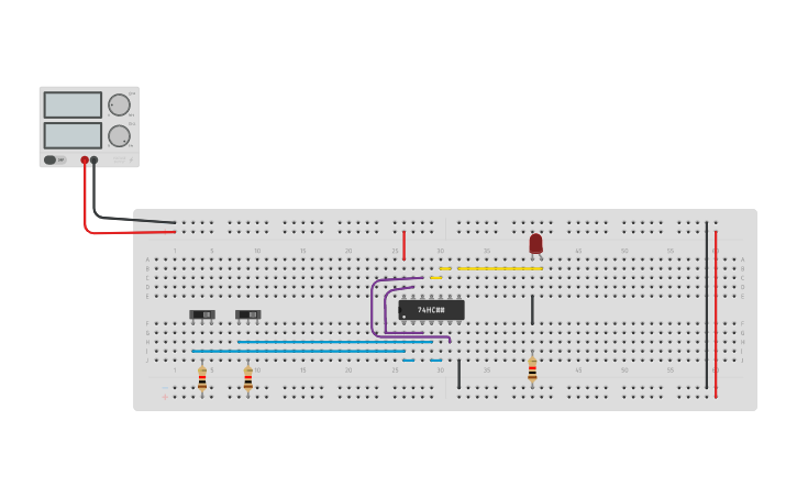 Circuit design NOR GATE USING NAND GATE | Tinkercad