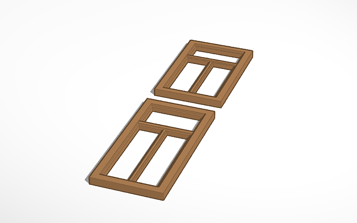 3D design Ho Scale Window - Tinkercad
