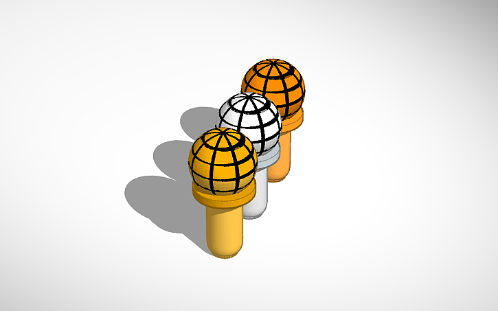 3D design Funky Friday Bronze, Silver, And Golden Mics - Tinkercad