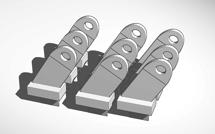 3D design RC plane control horns - Tinkercad