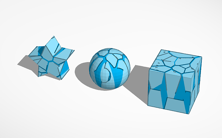 3D design Fractured Melting Ice Texture - Tinkercad