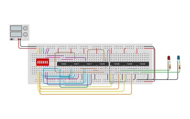 Circuit design Arithmetic Circuit - Tinkercad