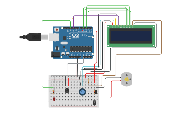 Circuit design Automatic Room Temperature Controller - Tinkercad