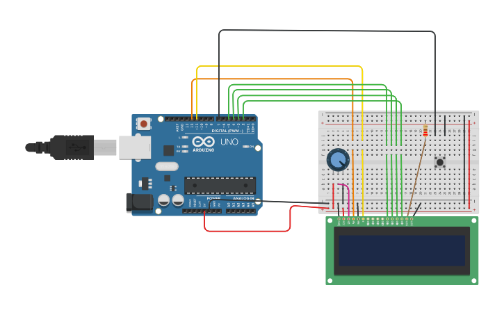 Circuit Design Arduino Counter Tinkercad 5332