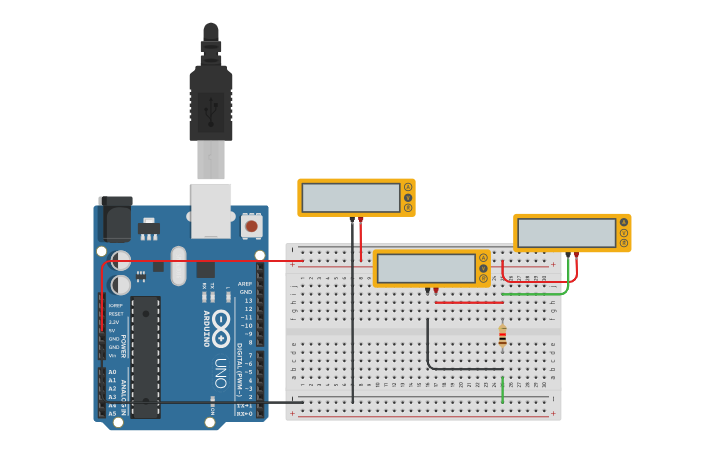 Circuit design Tensión | Tinkercad