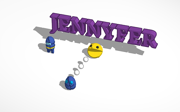 3D design pac man y among us | Tinkercad