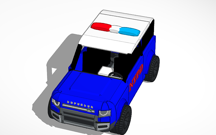 3D design Land Rover Defender Police Car | Tinkercad