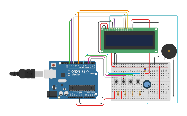 Circuit design Projeto arduino (teclado) | Tinkercad